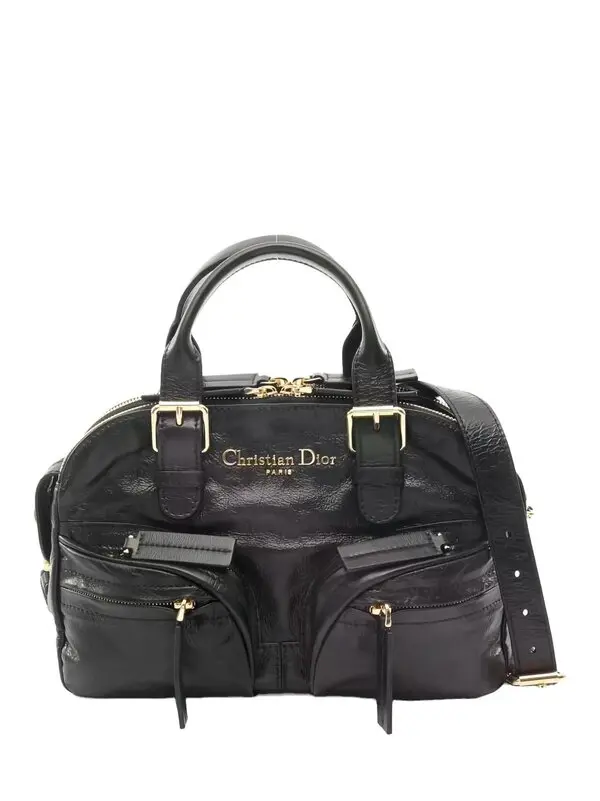 Dior 2010s Grand Tour Bowling Zip Tote Bag - Black