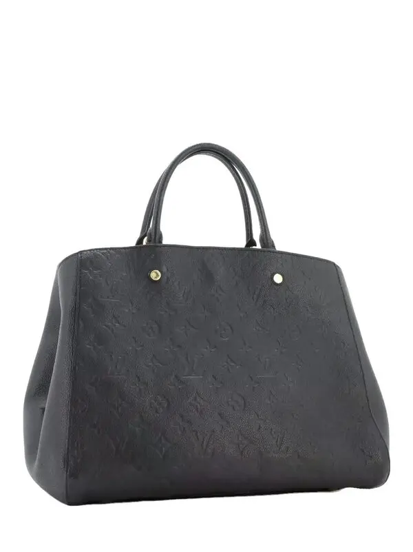 LOUIS VUITTON Montaigne Handbag Monogram Empreinte Leather Gm - Black