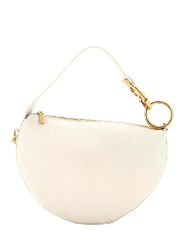Burberry Knight Arc Leather Hobo Bag - White
