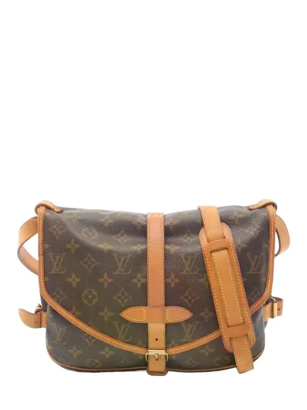 LOUIS VUITTON 2000 Saumur 30 Monogram Shoulder Bag - Brown
