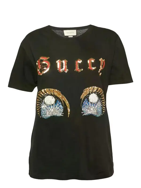 Gucci Sequin-embellished T-shirt - Black