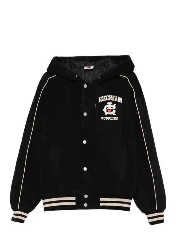 ICECREAM Hooded Graphic Jacket - Black