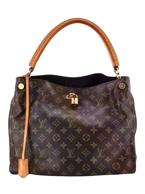 LOUIS VUITTON Gaia Handbag Monogram Canvas Hobo Bag - Brown