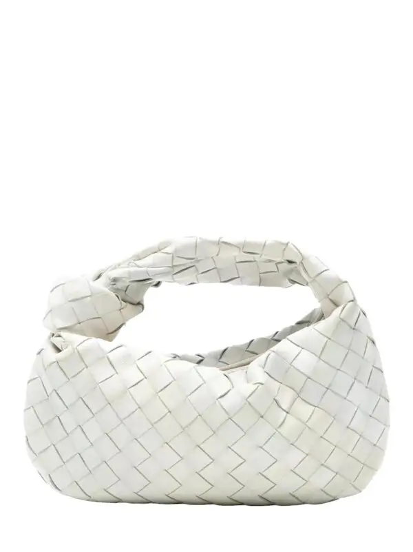 Bottega Veneta Mini Nappa Intrecciato Jodie Hobo Bag - White