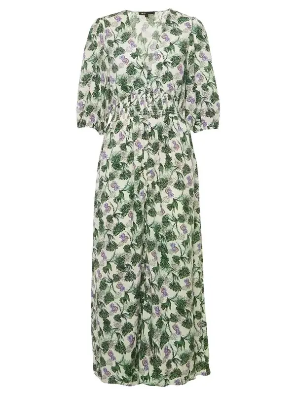 Maje Floral-print Midi Dress - White