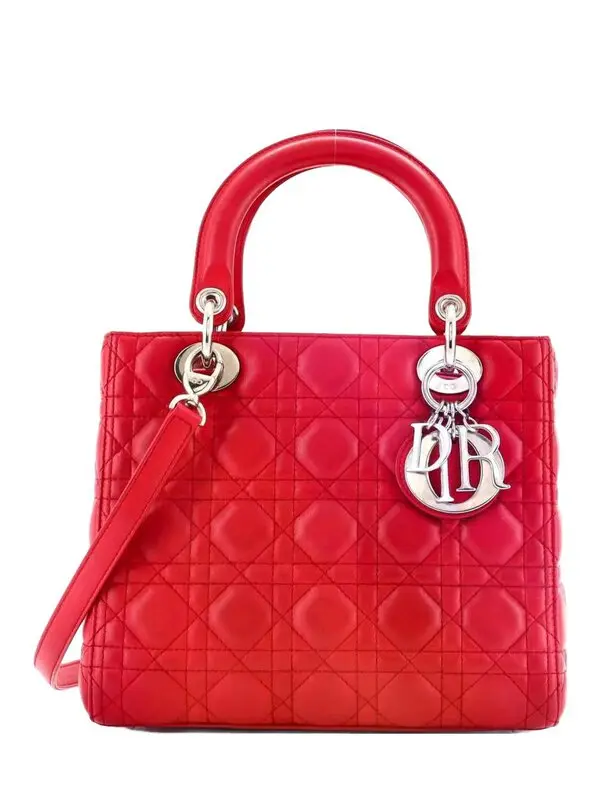 Dior Lady Medium Satchel - Red