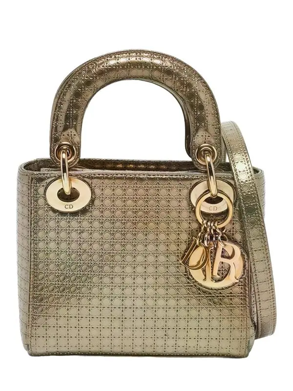 Dior Lady Tote Patent Leather - Gold