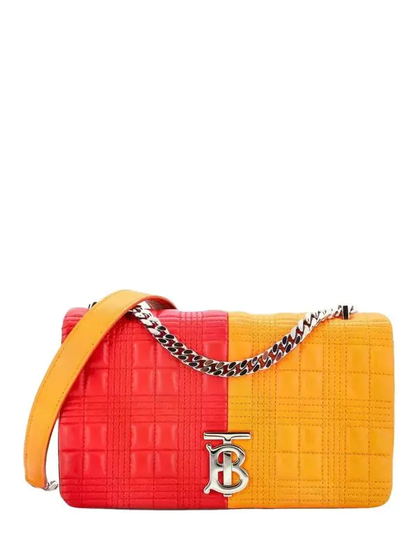 Burberry Lola Quilted Lambskin Small Shoulder Bag - Orange