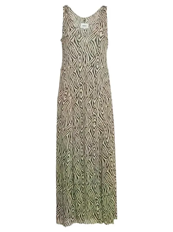 Nanushka Zebra-print Sleeveless Maxi Dress - Neutrals