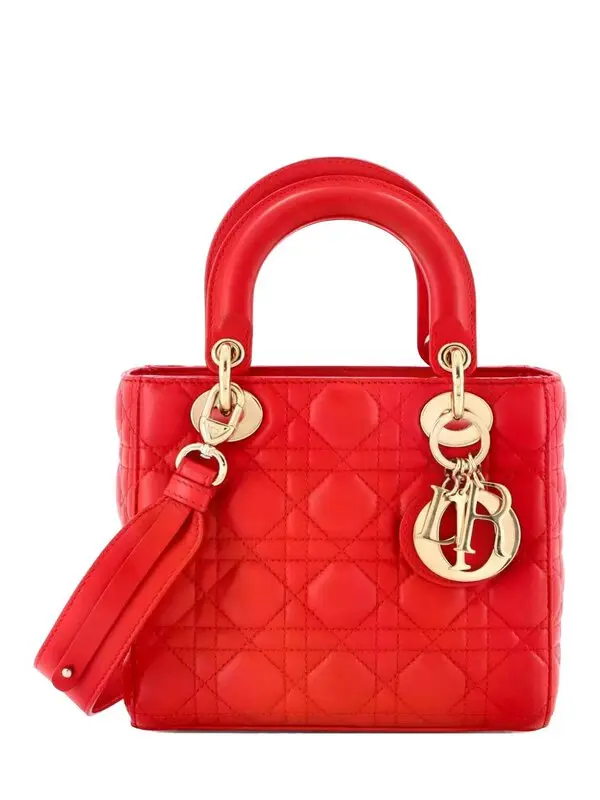 Dior Pre-owned Small Lady Satchel - Red