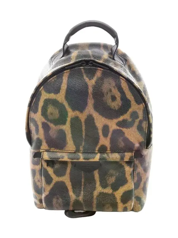 LOUIS VUITTON 2015 Palm Springs Pm Leopard-print Backpack - Brown