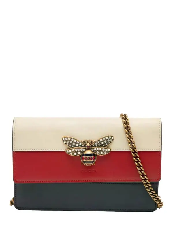 Gucci Queen Margaret Wallet On Chain Crossbody Bag - Red