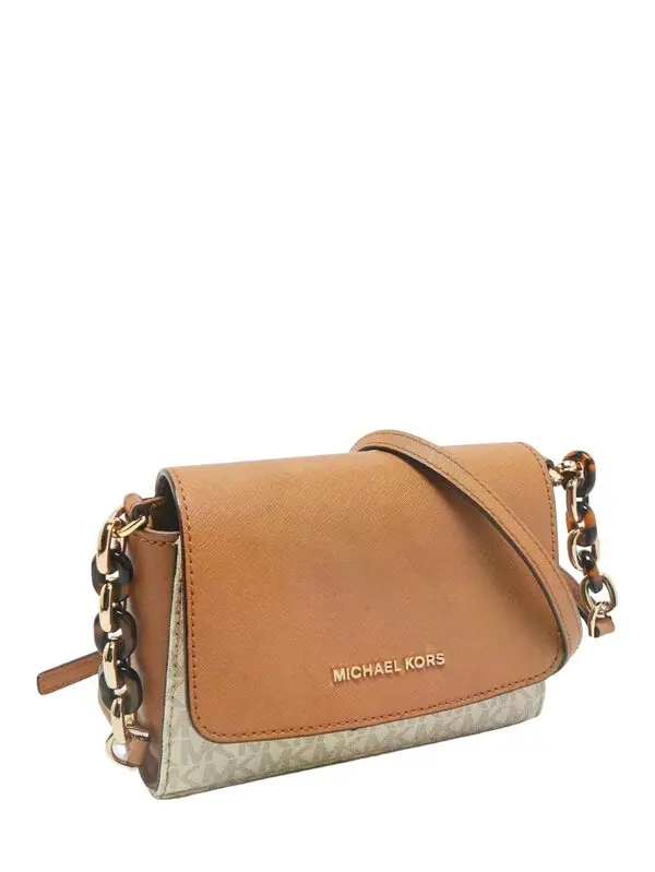 Michael Kors Monogram Crossbody Bag - Brown