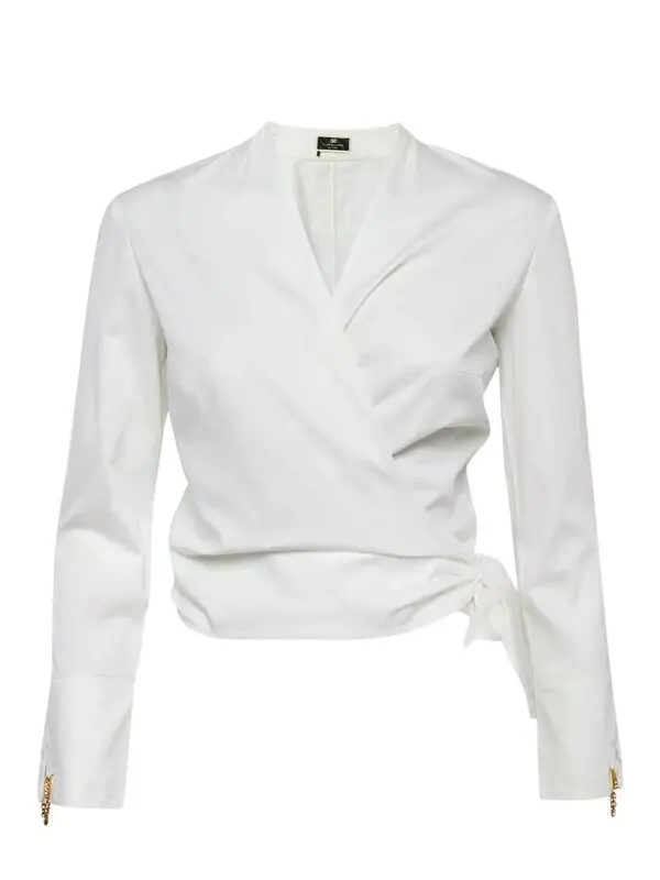 Elisabetta Franchi Wrap-design Blouse - White