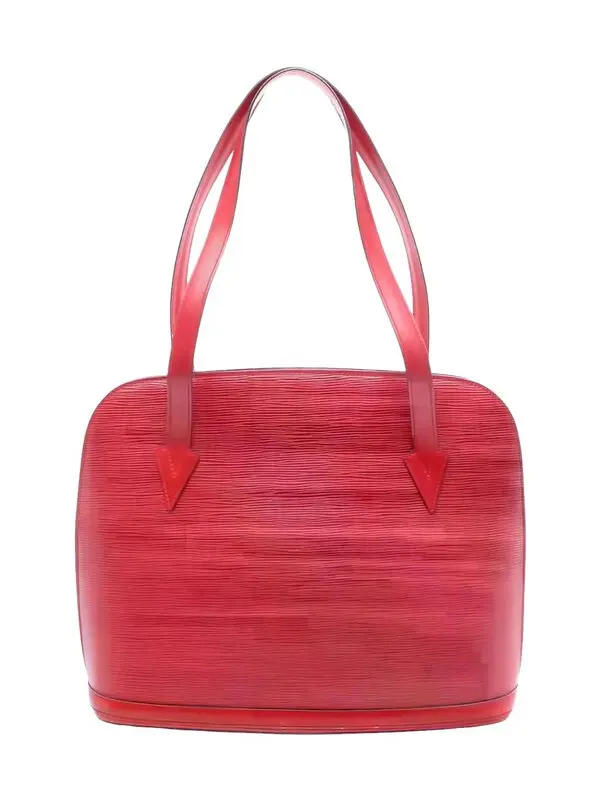 LOUIS VUITTON 1994 Lussac Leather Shoulder Bag - Red
