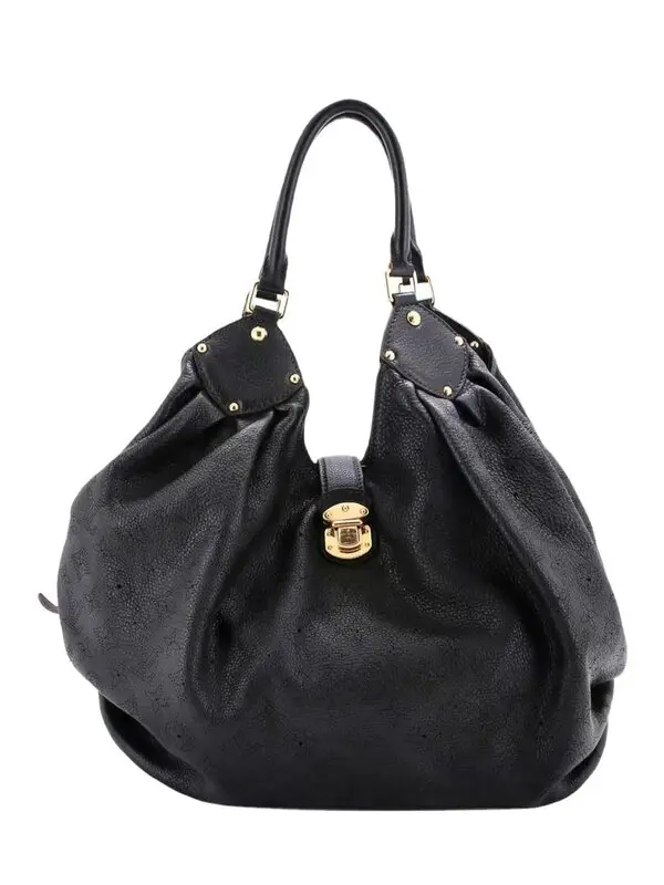 LOUIS VUITTON Xl Mahina Leather Hobo Bag - Black
