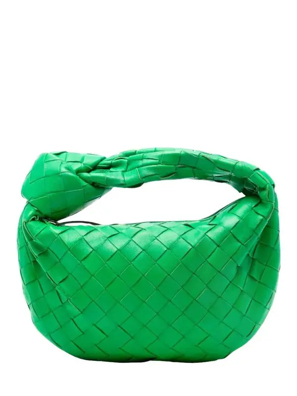 Bottega Veneta Mini Nappa Intrecciato Jodie Hobo Bag - Green