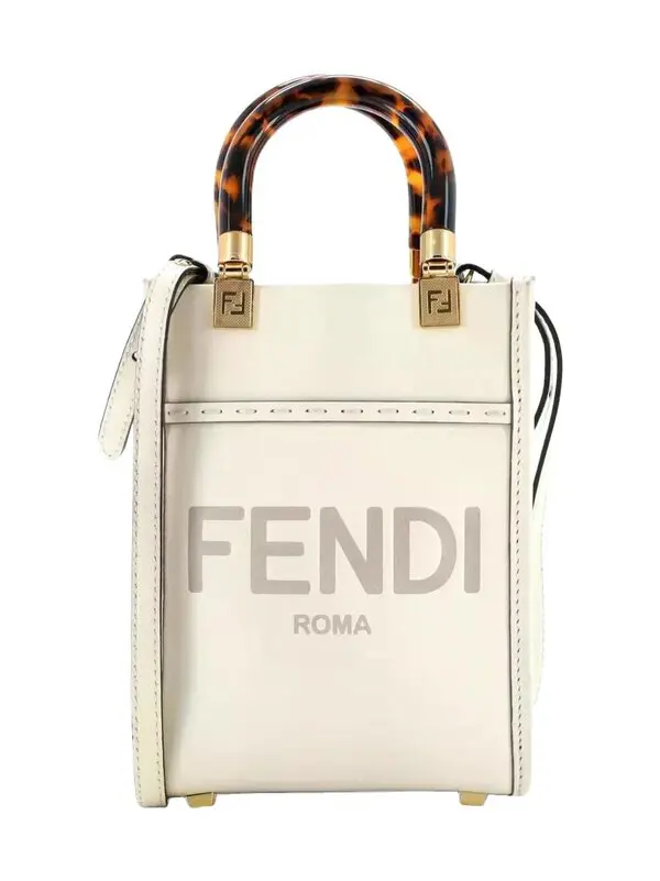 Fendi Sunshine Shopper Mini Crossbody Bag - Neutrals