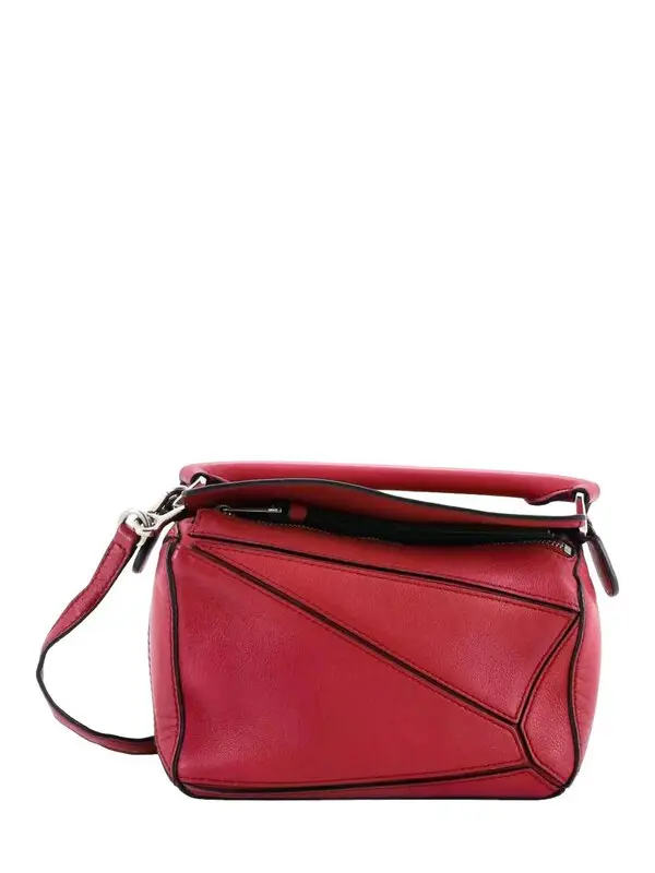 Loewe Puzzle Leather Mini Crossbody Bag - Pink