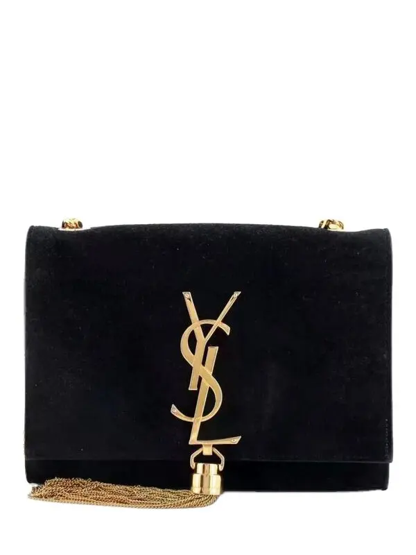 Saint Laurent Classic Monogram Tassel Crossbody Bag - Black