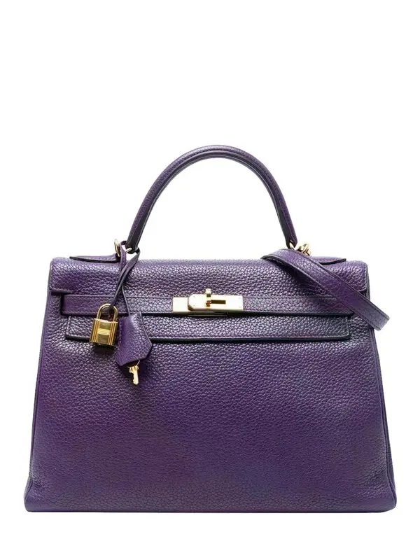 Hermès 2012 Togo Kelly Ii Retourne 32 Satchel - Purple