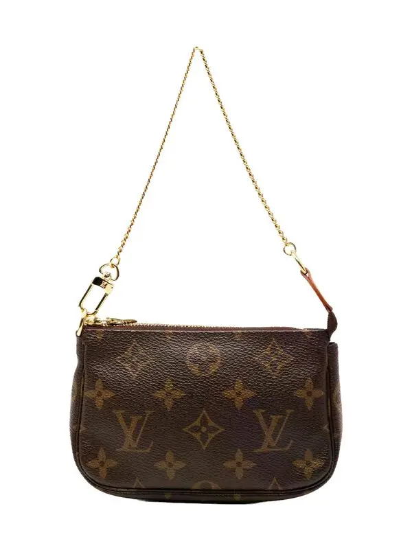 LOUIS VUITTON 2004 Monogram Mini Pochette Accessoires Handbag - Brown
