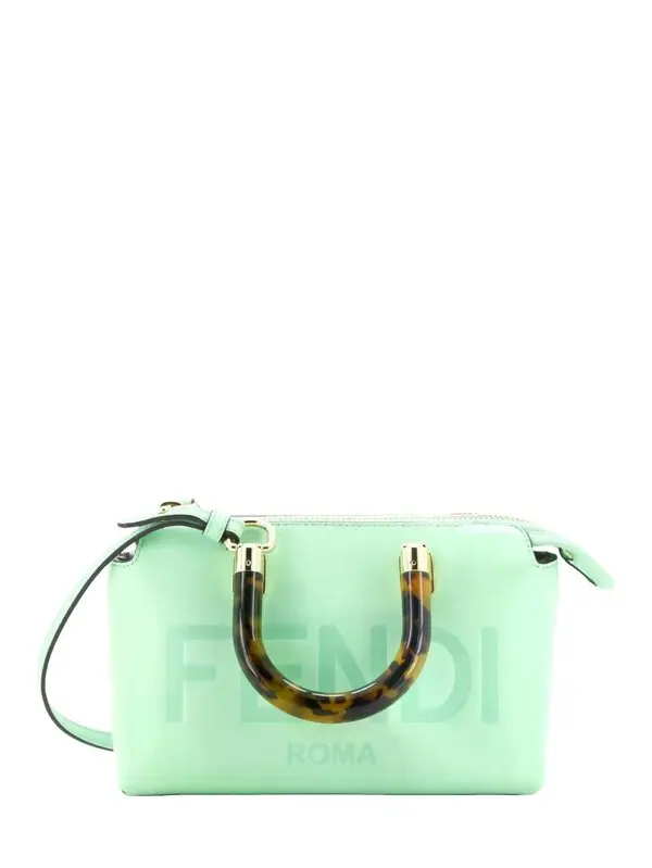 Fendi Embossed Leather Mini Crossbody Bag - Green
