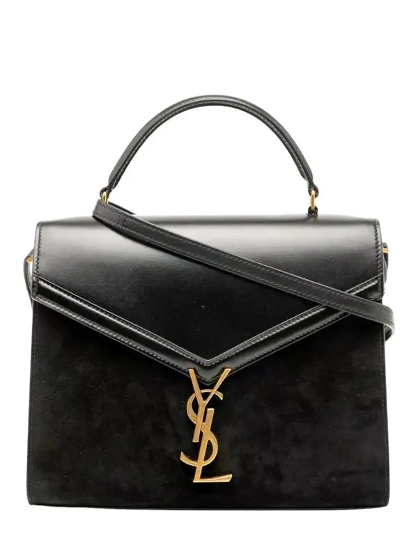 Saint Laurent 2019 Classic Monogram Cassandra Top Handle Bag - Black