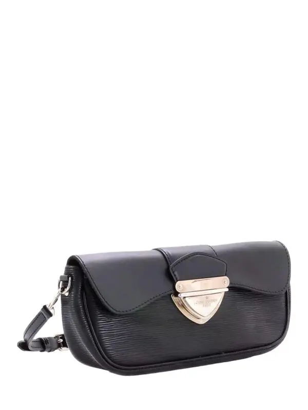 LOUIS VUITTON Montaigne Epi Leather Clutch - Black