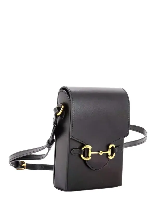 Gucci Horsebit 1955 Leather Mini Crossbody Bag - Black
