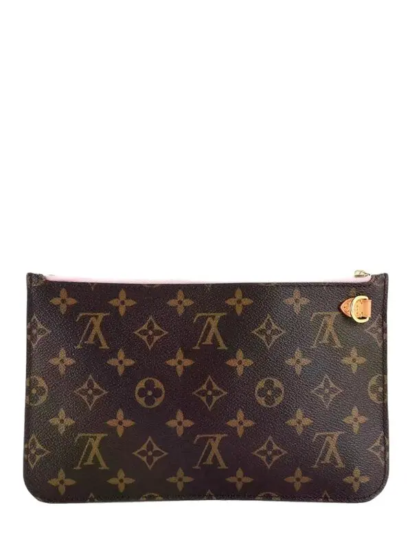 LOUIS VUITTON Neverfull Pochette Monogram Canvas Large Pouch - Brown