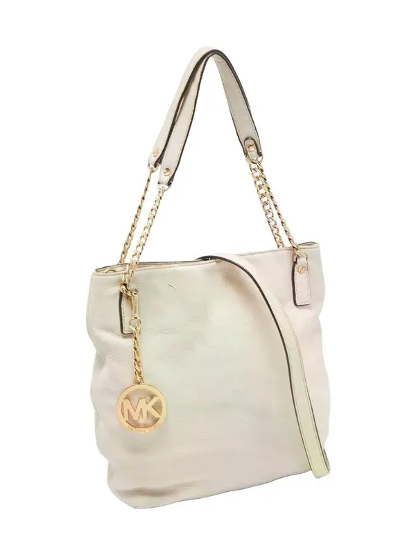 Michael Kors Leather Shoulder Bag - White