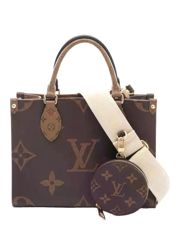 LOUIS VUITTON 2010s On-the-go Pm Monogram Tote - Brown