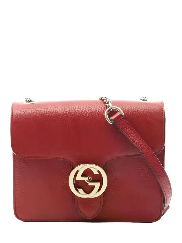 Gucci 2000s Interlocking G Shoulder Bag - Red