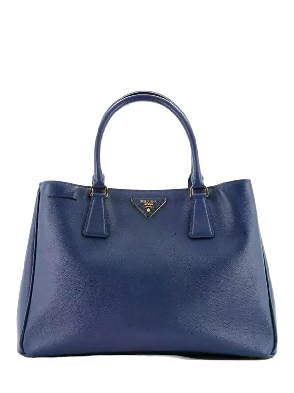 Prada Gardener's Saffiano Leather Medium Tote Bag - Blue