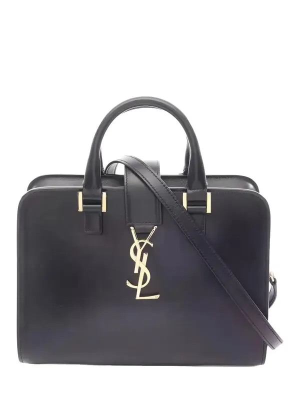 Saint Laurent 2010s Baby Cabas Monogram Tote - Black