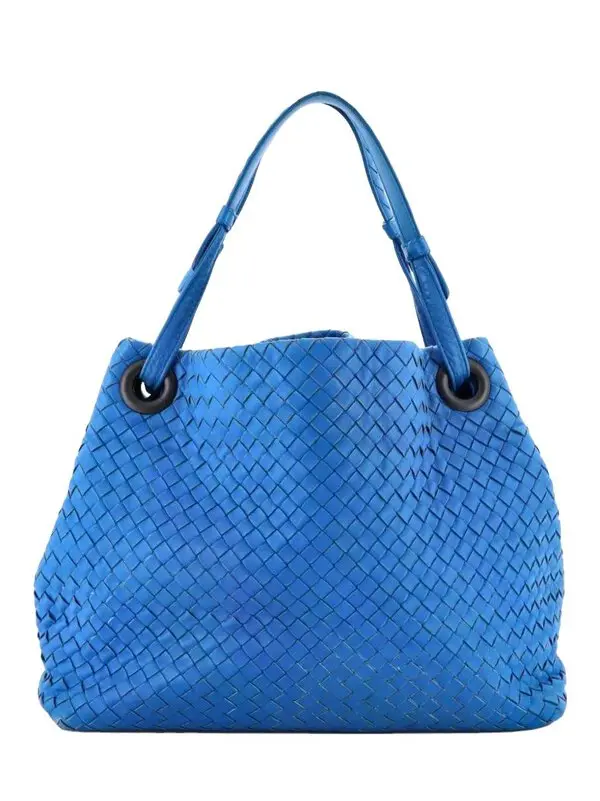 Bottega Veneta Bella Intrecciato Nappa Medium Tote Bag - Blue