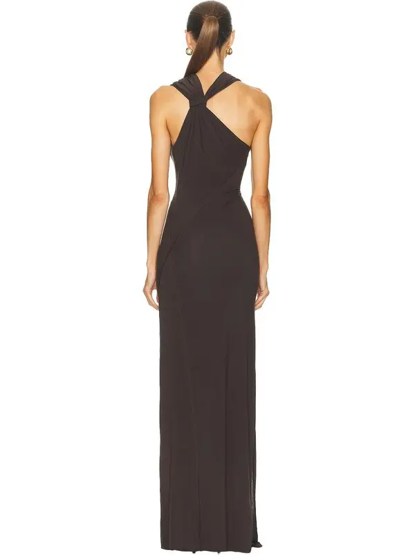 Helmut Lang Wind Maxi Dress - Dark Roast