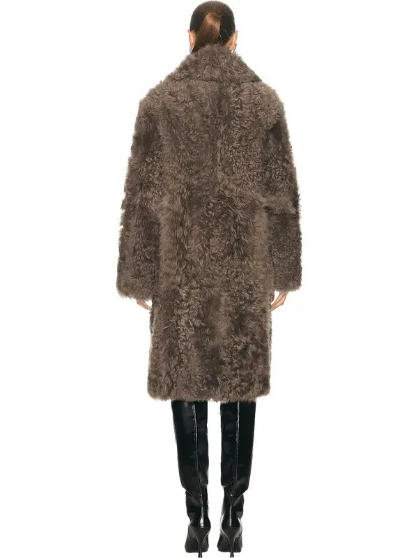Helmut Lang Shearling Coat - Grey