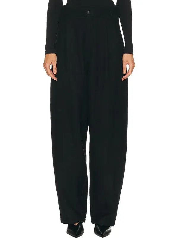 DARKPARK Phebe Wide Leg Japanese Wool Pant - Black