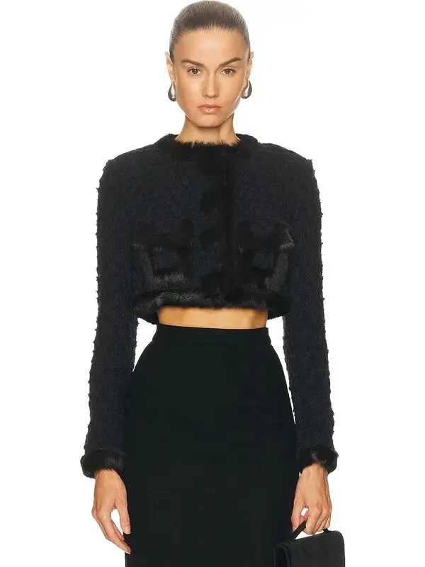 Dolce & Gabbana Cropped Jacket - Black