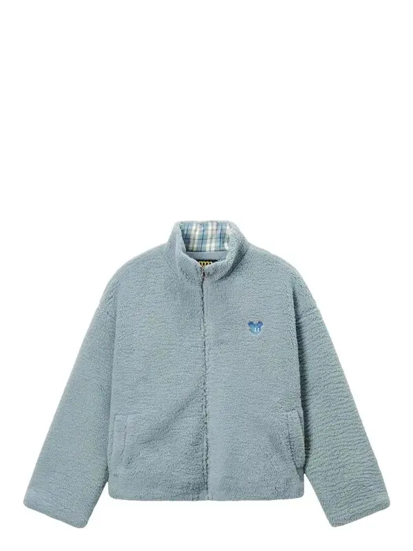 MINI CREAM Teddy Zip Jacket - Blue