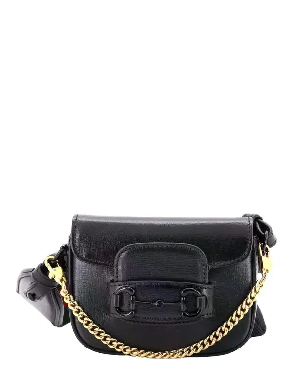 Gucci Horsebit 1955 Super Mini Crossbody Bag - Black