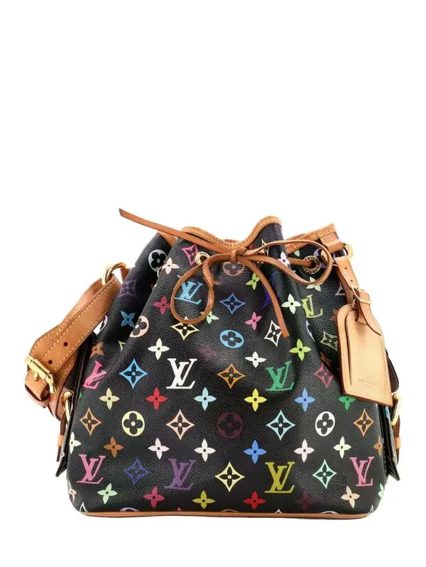 LOUIS VUITTON Petit Noe Monogram Multicolor Bucket Bag - Black