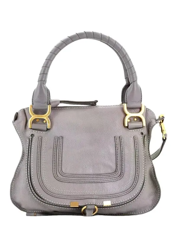 Chloé Marcie Leather Small Satchel - Grey