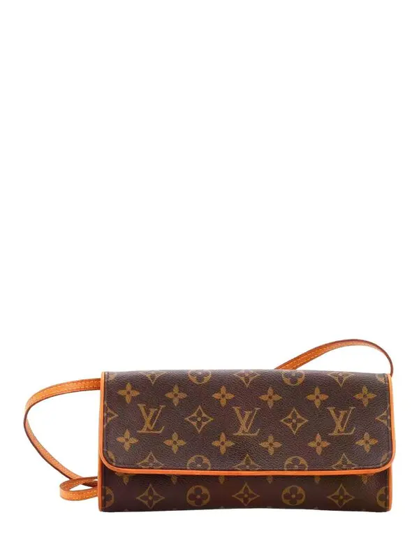 LOUIS VUITTON Twin Handbag Monogram Canvas Gm Crossbody Bag - Brown