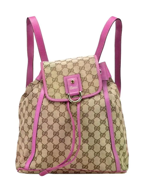 Gucci Gg Canvas Abbey D-ring Backpack - Brown