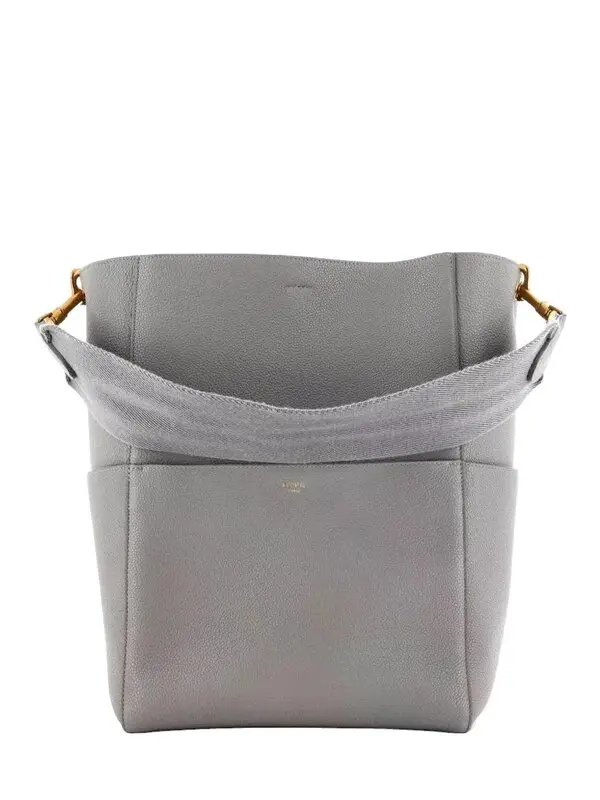 Celine Sangle Seau Large Shoulder Bag Calfskin - Grey