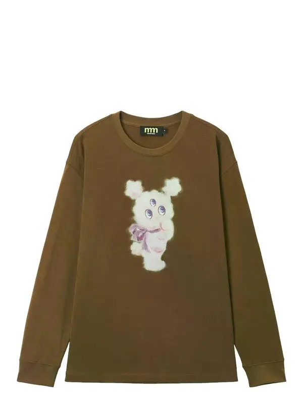 MINI CREAM Printed Long-sleeve T-shirt - Brown