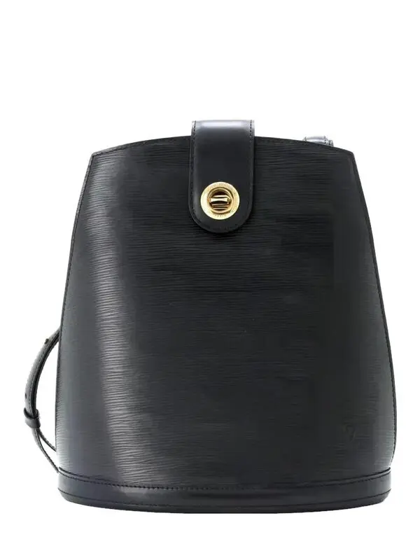 LOUIS VUITTON Cluny Epi Leather Shoulder Bag - Black